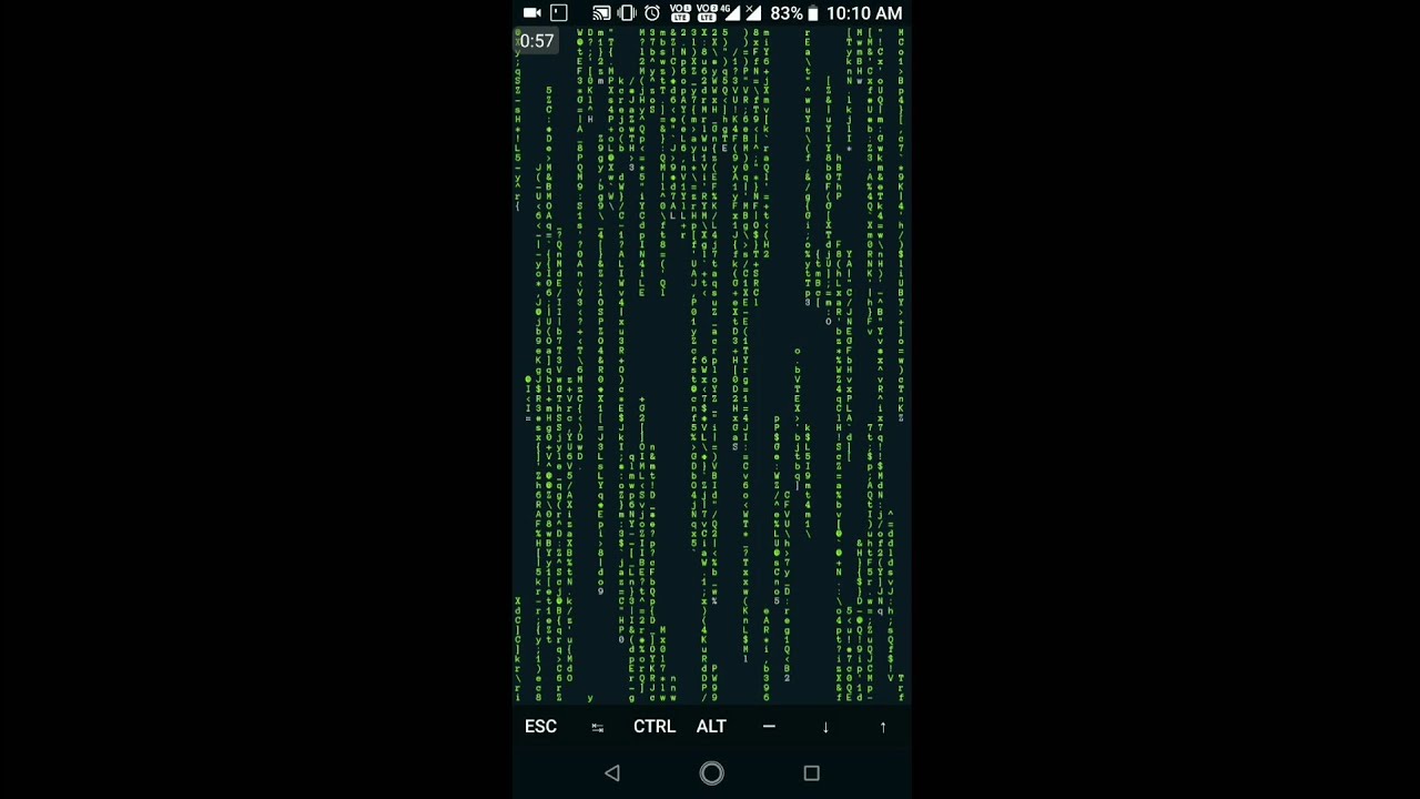 Run matrix animation in TERMUX - YouTube