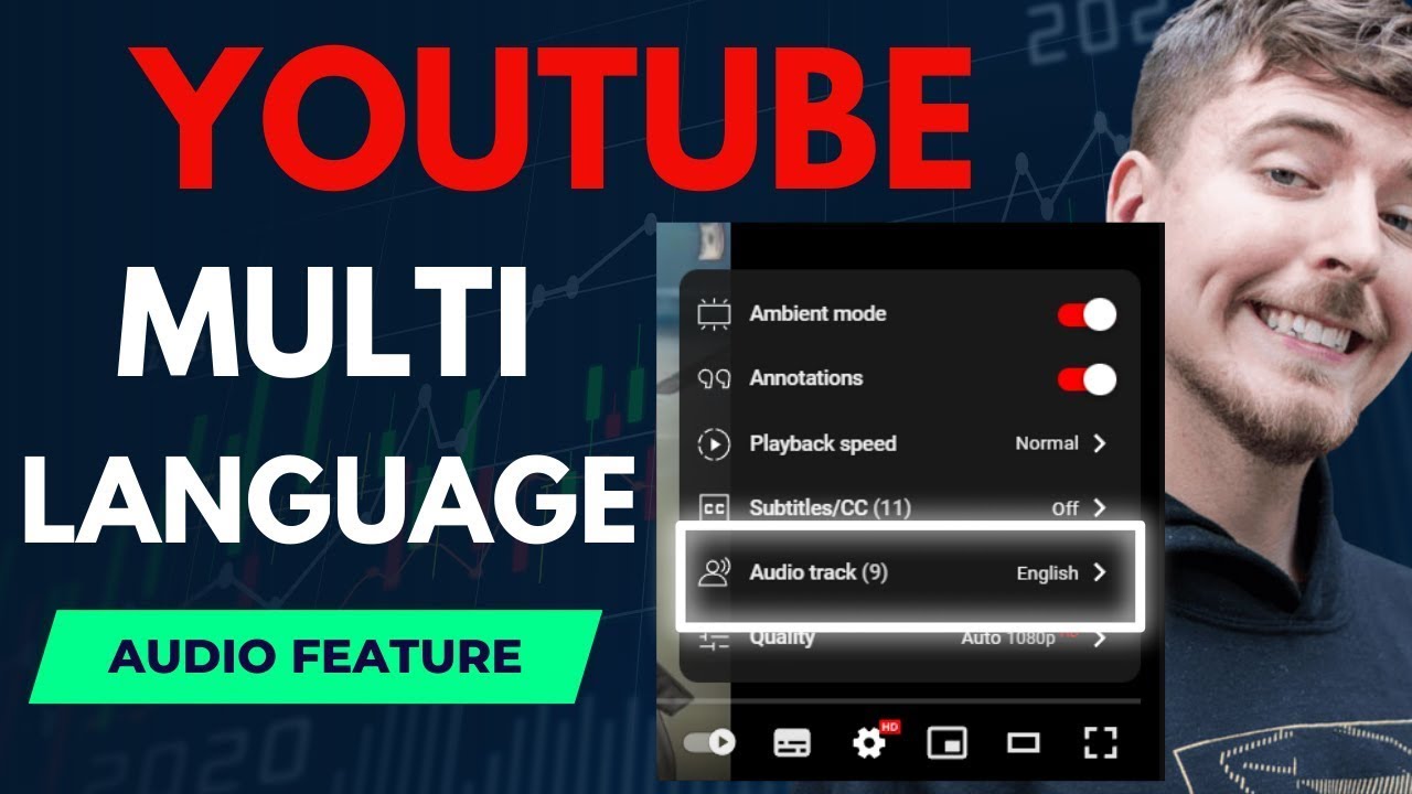 Youtube Multi Language Audio Tracks Feature Update 2023 | Mr. Beasts ...
