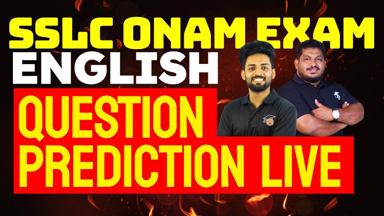 SSLC Onam Exam English | Questions Prediction Live | Eduport - YouTube