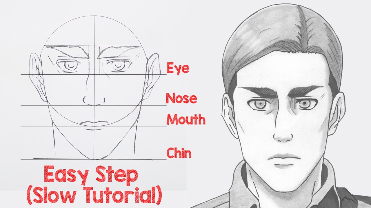 How To Draw Erwin Smith Attack on Titan Easy Step by Step - My ...
