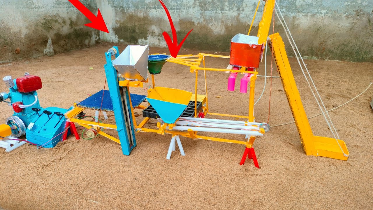 DIY to make Brick making machine | diy tractor brick construction ...