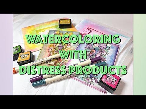 Watercoloring with Distress Markers & Inks - YouTube