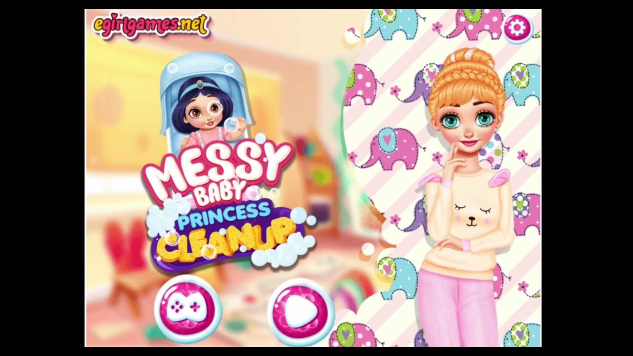 Messy Baby Princess Clean Up #706 - YouTube