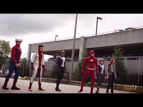 The Flash 7x18 Team Flash Speedsters VS Godspeed Clone - YouTube