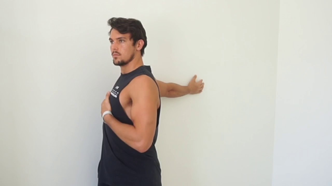 Pec Stretch - Against Wall - YouTube