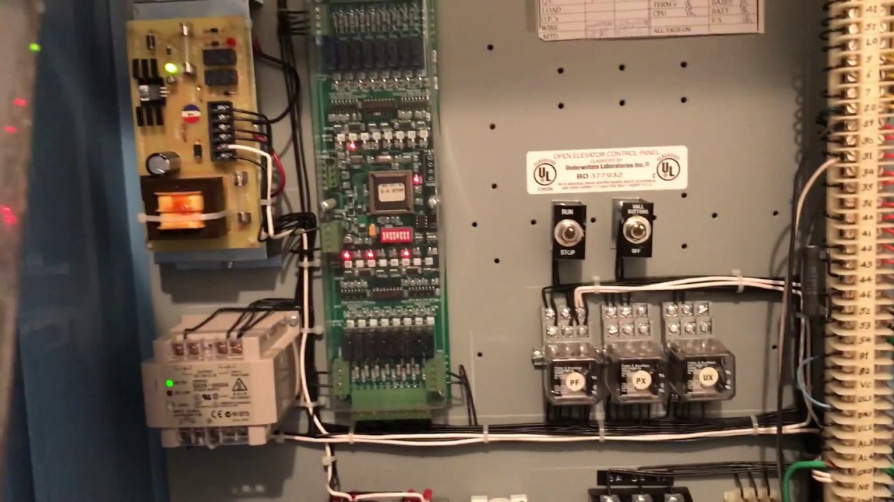 Machine Room Tour of an Hydraulic Elevator at a Private Location in the ...