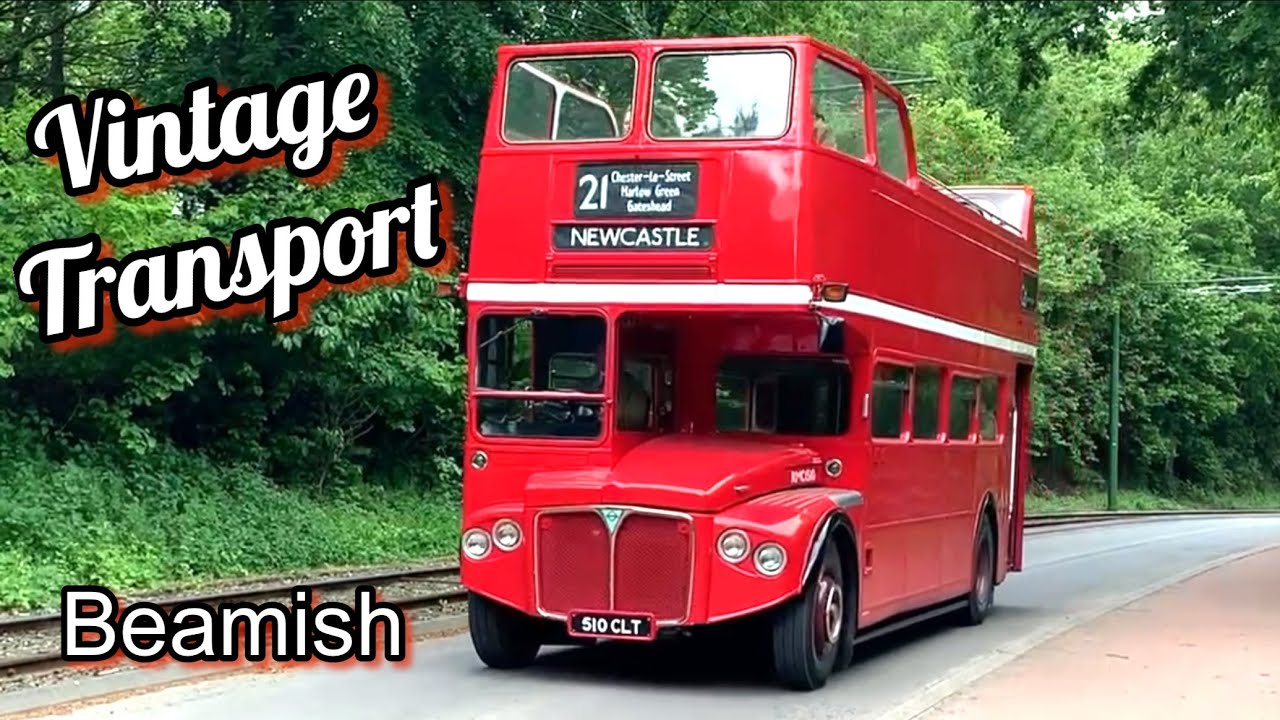 Classic vintage TRANSPORT at Beamish Museum | Trams and Bus - YouTube