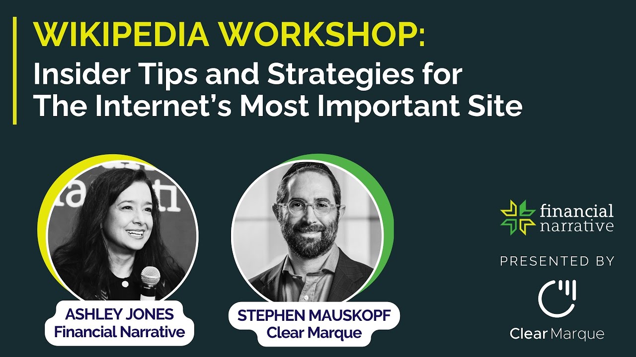 Mastering Wikipedia Management for Financial Brands [Financial Narrative & Clear Marque] - YouTube