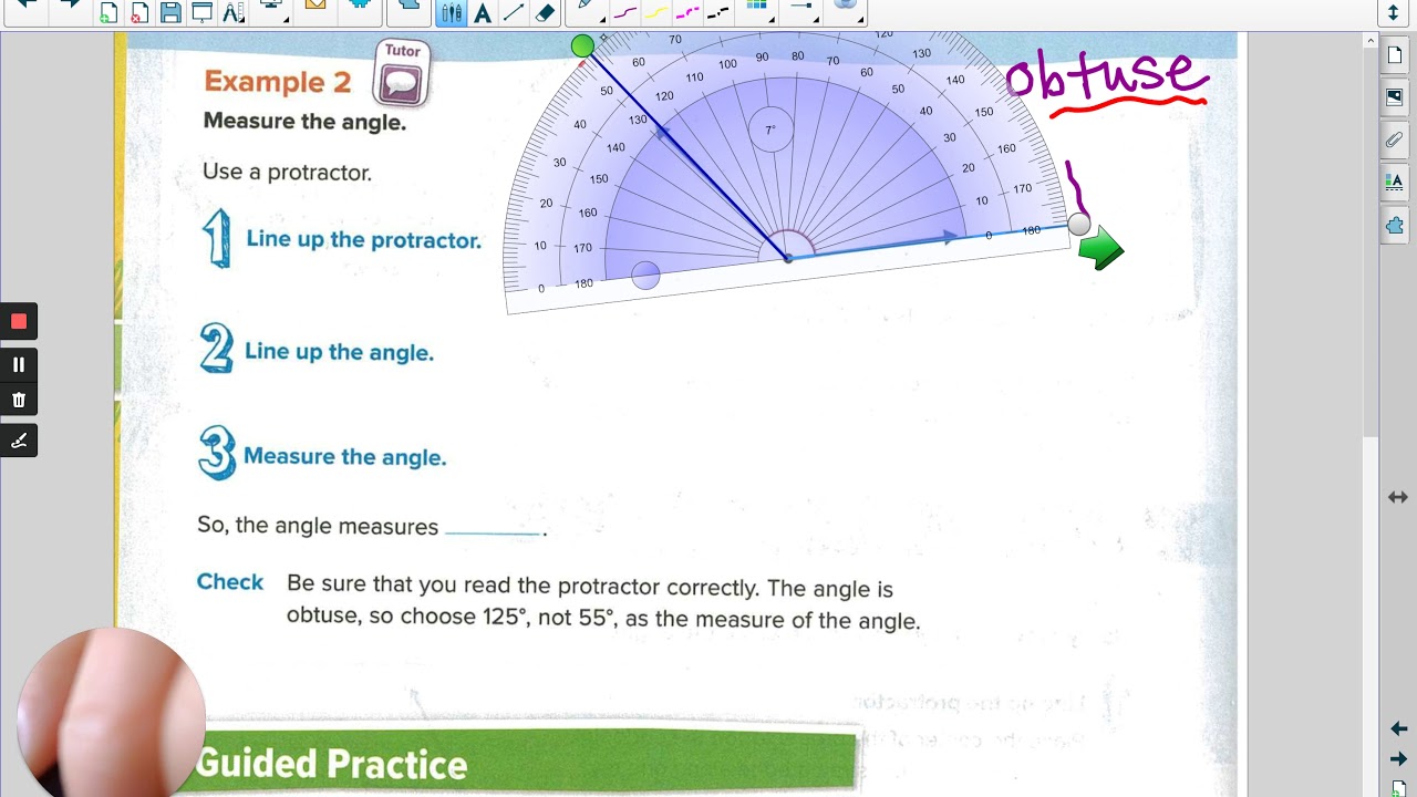 Measuring angles 1 - YouTube