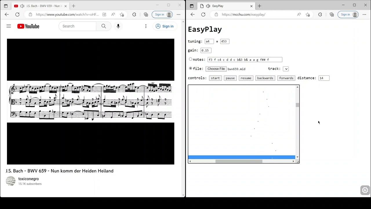 BWV 659 easyplay - YouTube