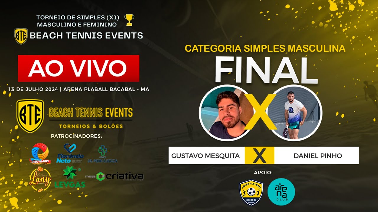 FINAL SIMPLES MASCULINA - GUSTAVO MESQUITA X DANIEL PINHO - YouTube