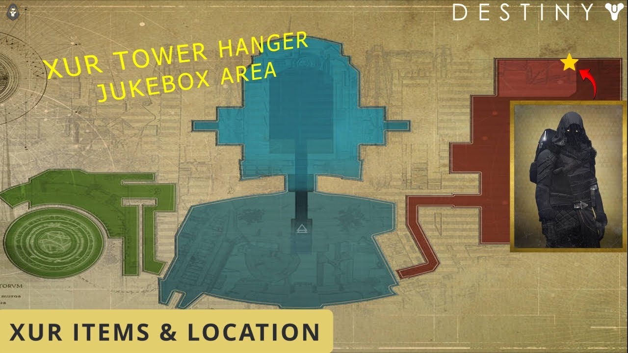 Destiny 1 Xur Tower Hanger by Jukebox Area, Friday 13 June 2025 Sunday ...