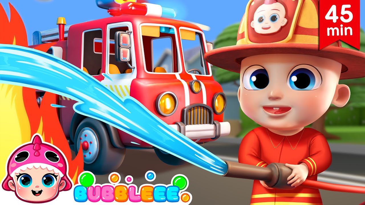 🚒 The Firefighter Song + MORE | Bubbleee Nursery Rhymes & Kids Songs 🌟 ...
