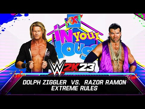 WWE 2K23 - Dolph Ziggler VS Razor Ramon - Extreme Rules Match - YouTube