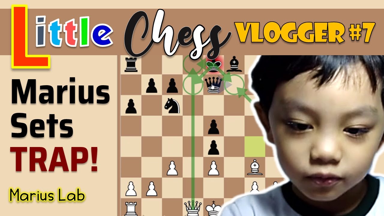 Marius Sets A Trap and Wins a Chess Game! Cute Chess Analysis - YouTube