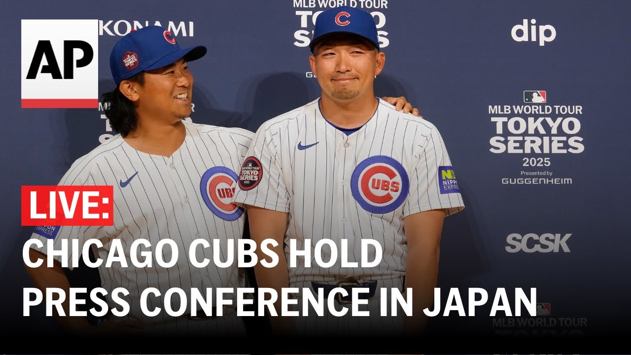 LIVE: Chicago Cubs hold a press conference in Japan - YouTube