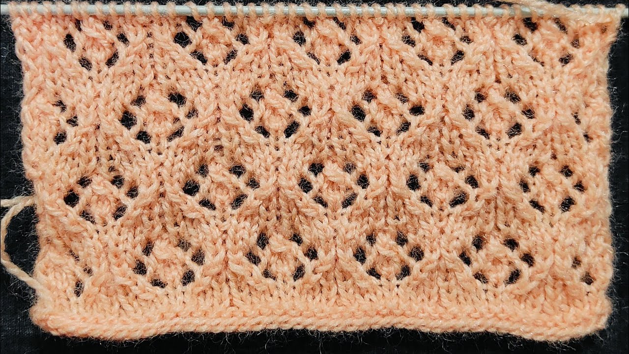 Very beautiful openwork knitting 🧶 pattern बहुत ख़ूबसूरत और आसान जालीदार बुनाई - YouTube