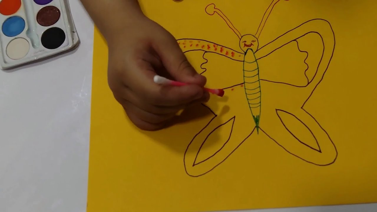 How to Color with Cotton Buds for Kids - YouTube