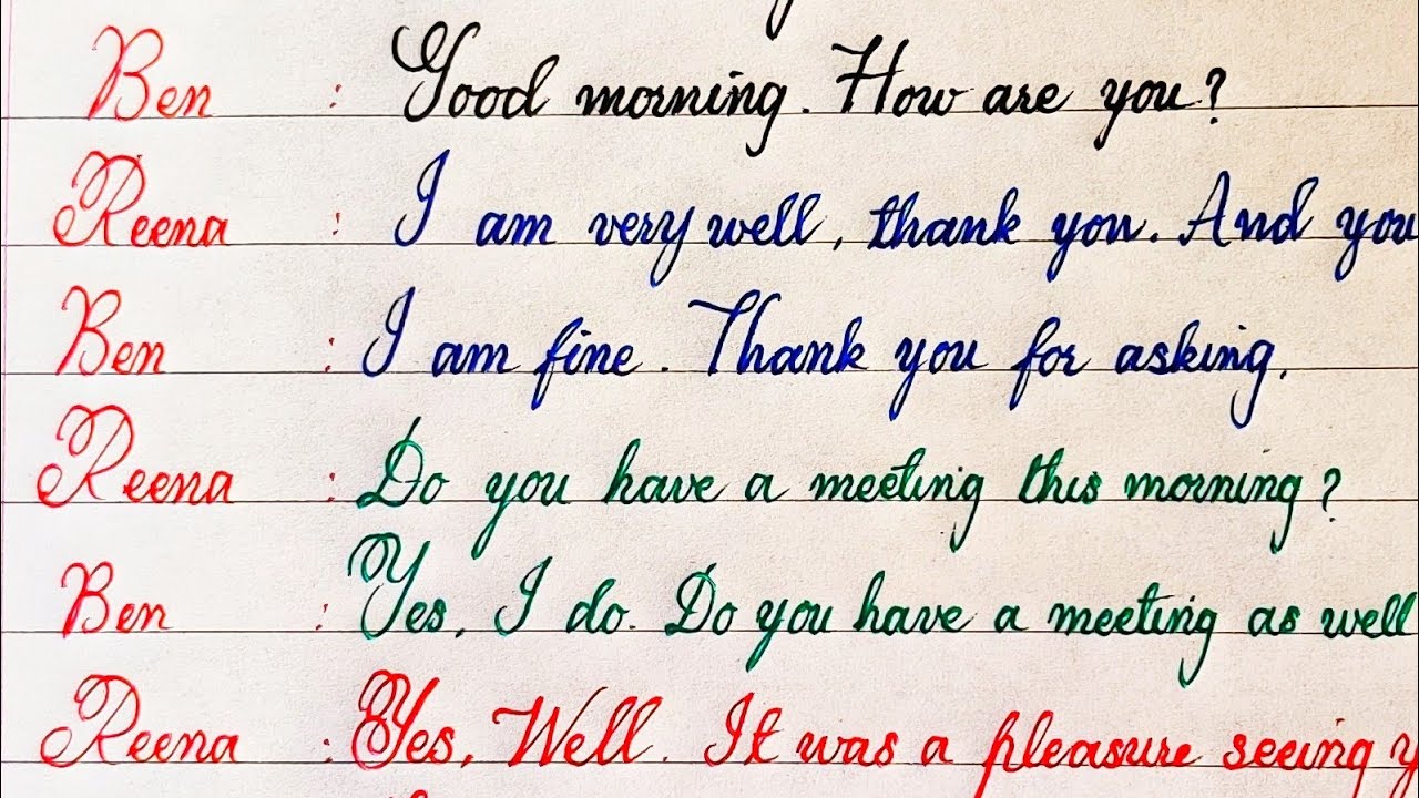 dialogue between friends // formal conversation // formal dialogue ...