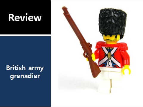 lego custom British army grenadier minifigure review (영국 근위 보병) - YouTube