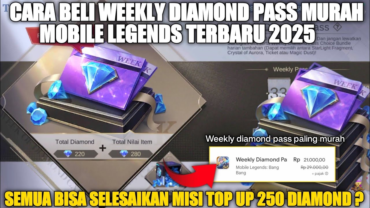 WEEKLY DIAMOND PASS 21K!! CARA BELI WEEKLY DIAMOND PASS MURAH CUMA 21K ...
