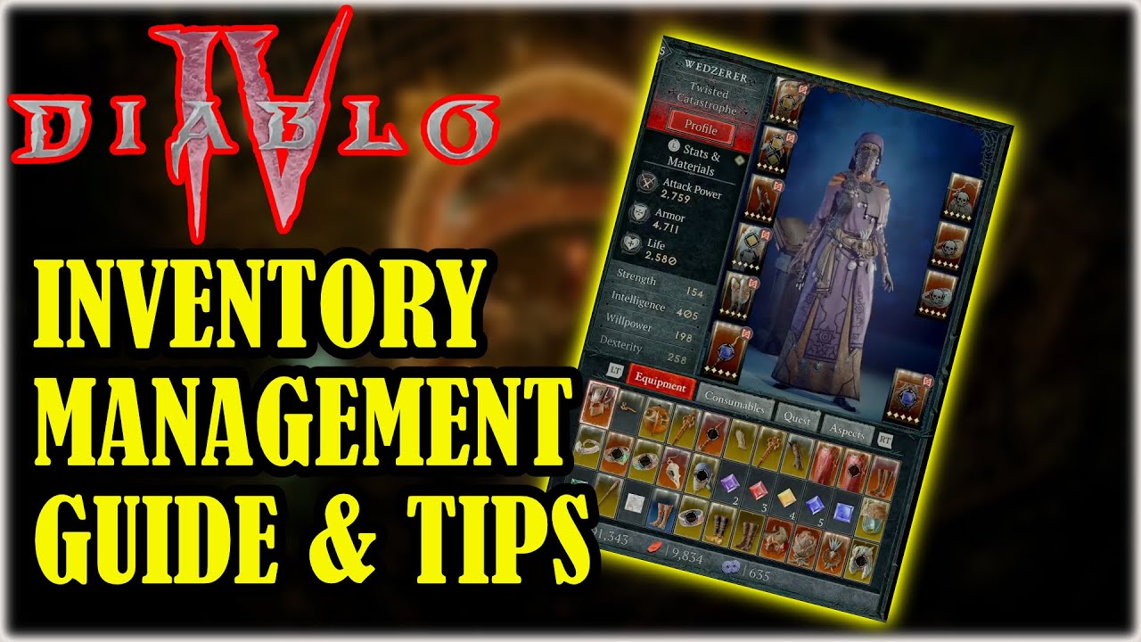 DIABLO 4 INVENTORY Management Guide, TIPs & (Get Rich Maybe) - YouTube