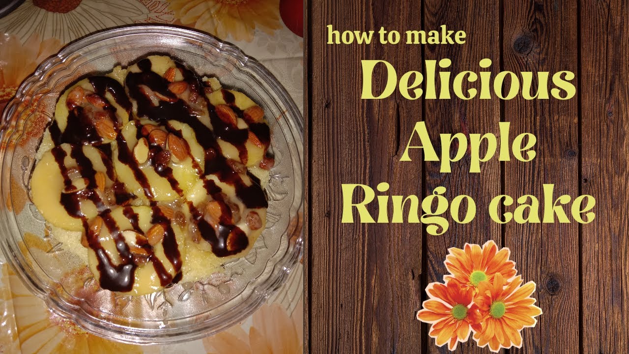 Dry cake with caramel apple ringo/ delicious taste - YouTube