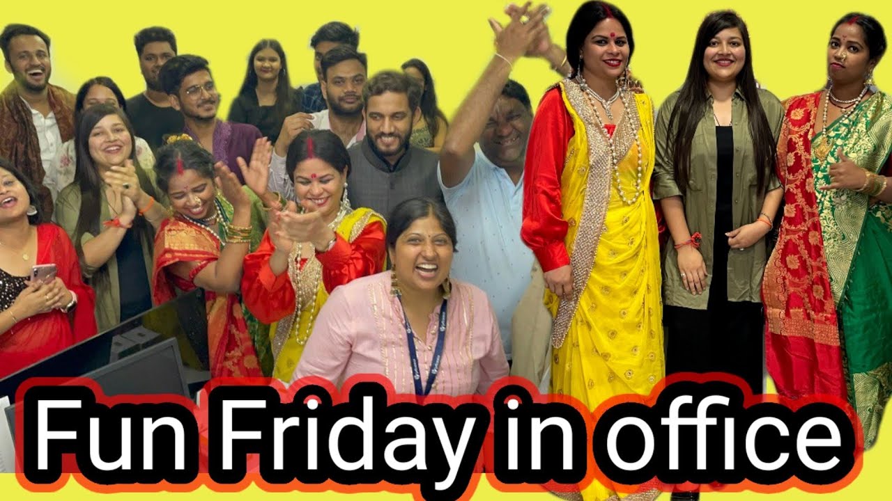 Office me fun Friday || Fun Friday vlog || office party || Employees ...
