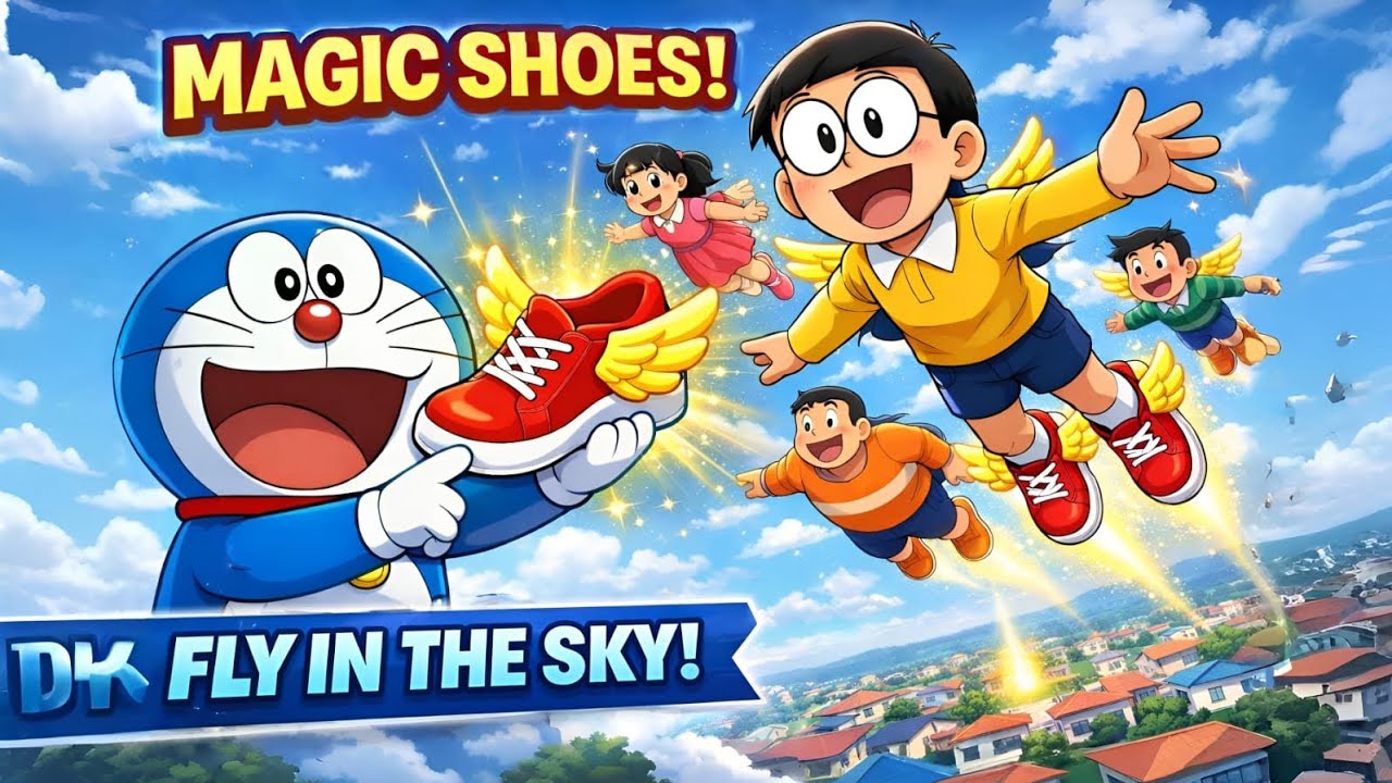 Doraemon’s Magic Shoes 😲 | Nobita Learns to Fly by Helping Others ...