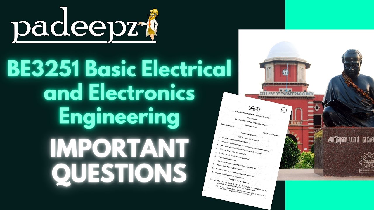 BE3251 Basic Electrical and Electronics Engineering | BEEE Important ...