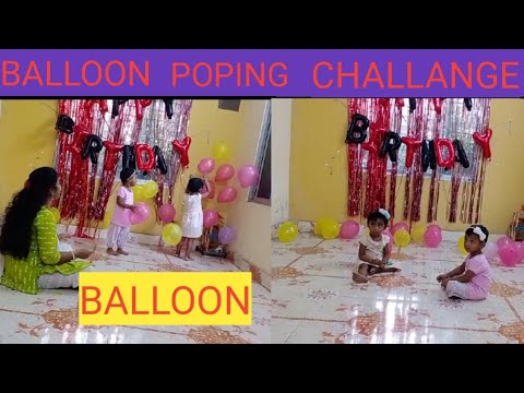 BALLOON POP COMPETITION WITH BABY ননী আর দিদি মিলে দারুন মজা করলো😁😁 ...