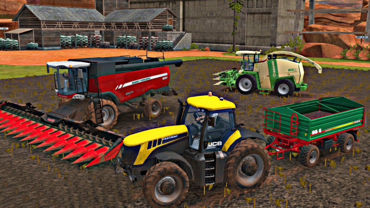TRANSPORT GIANT HARVESTER & LOAD SUN FLOWERS WITH JOHN DEERE TRACTORS ...