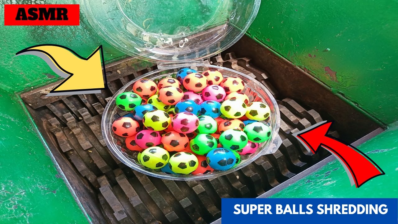 Fast Shredder Machine Vs Super Balls | ASMR - YouTube