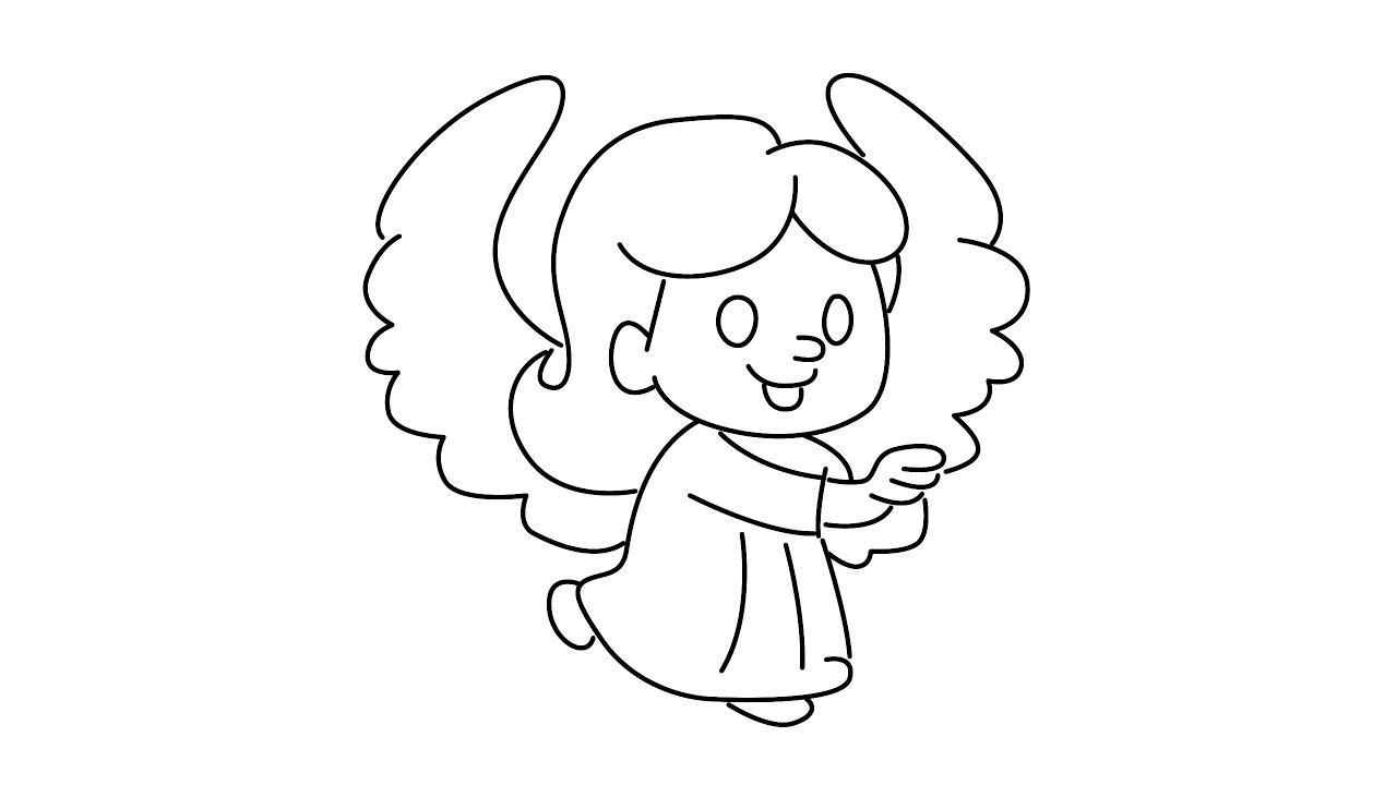 How to draw Angel step by step for beginners | Angel drawing - YouTube