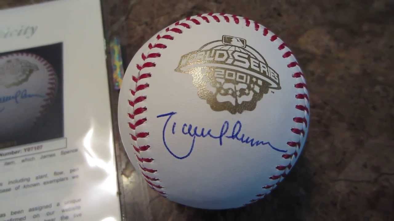 Randy Johnson Autographed 2001 World Series Baseball MVP - Powers ...