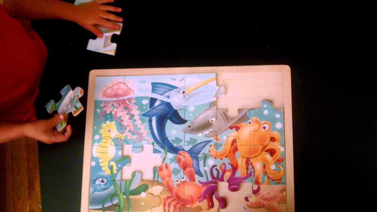 Doing the ocean puzzle - YouTube