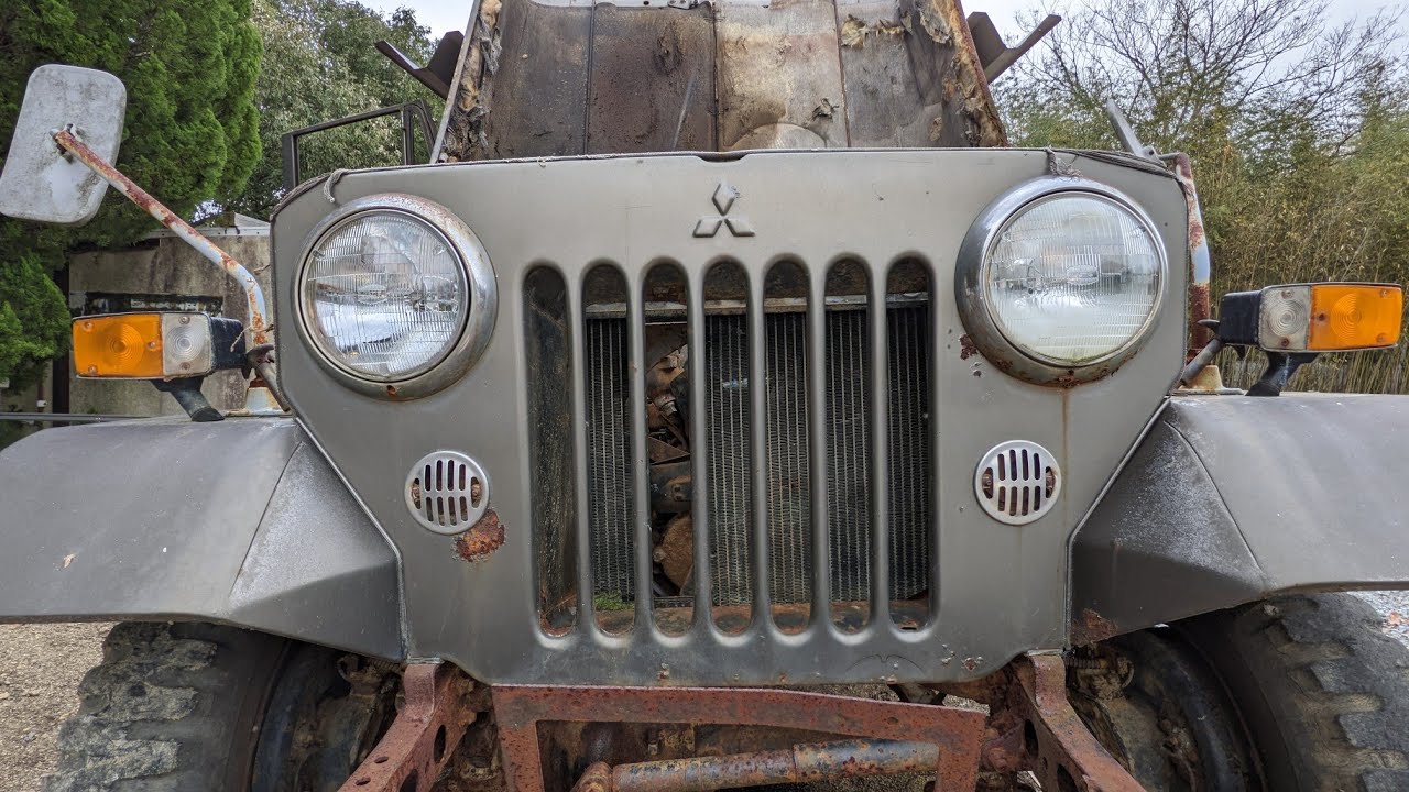 三菱ジープ J44の歴史 History of Mitsubishi J44 Jeep 4DR5 Engine - YouTube