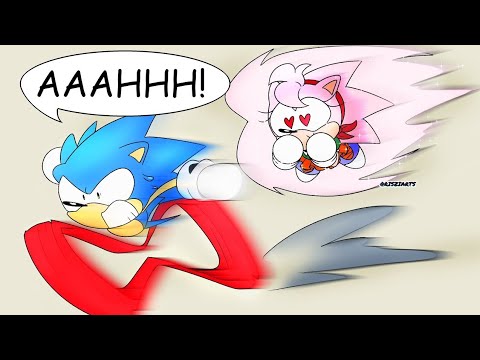 Super Amy chases Sonic | Sonic Comic Dub - YouTube