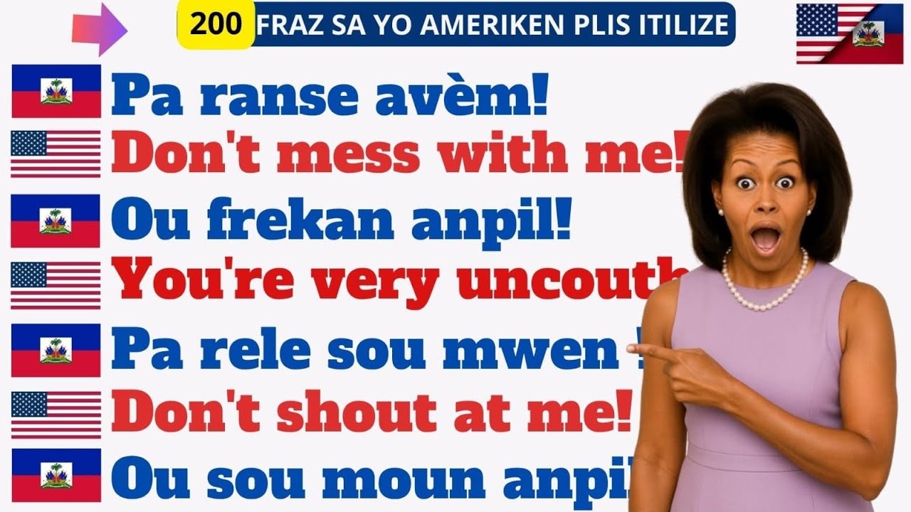 MEN 200 FRAZ AK PRONONSIYASYON KE AMERIKEN YO PLIS ITILIZE - APRAN PALE ...