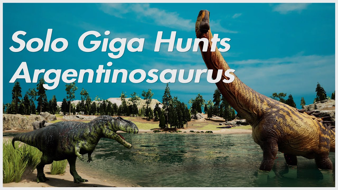 Hunting Argentinosaurus as Solo Giga | Path of Titans - YouTube