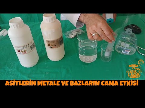 ASİTLERİN METAL E VE BAZLARIN CAMA ETKİSİ ,  FEN , DENEY, VİDEO