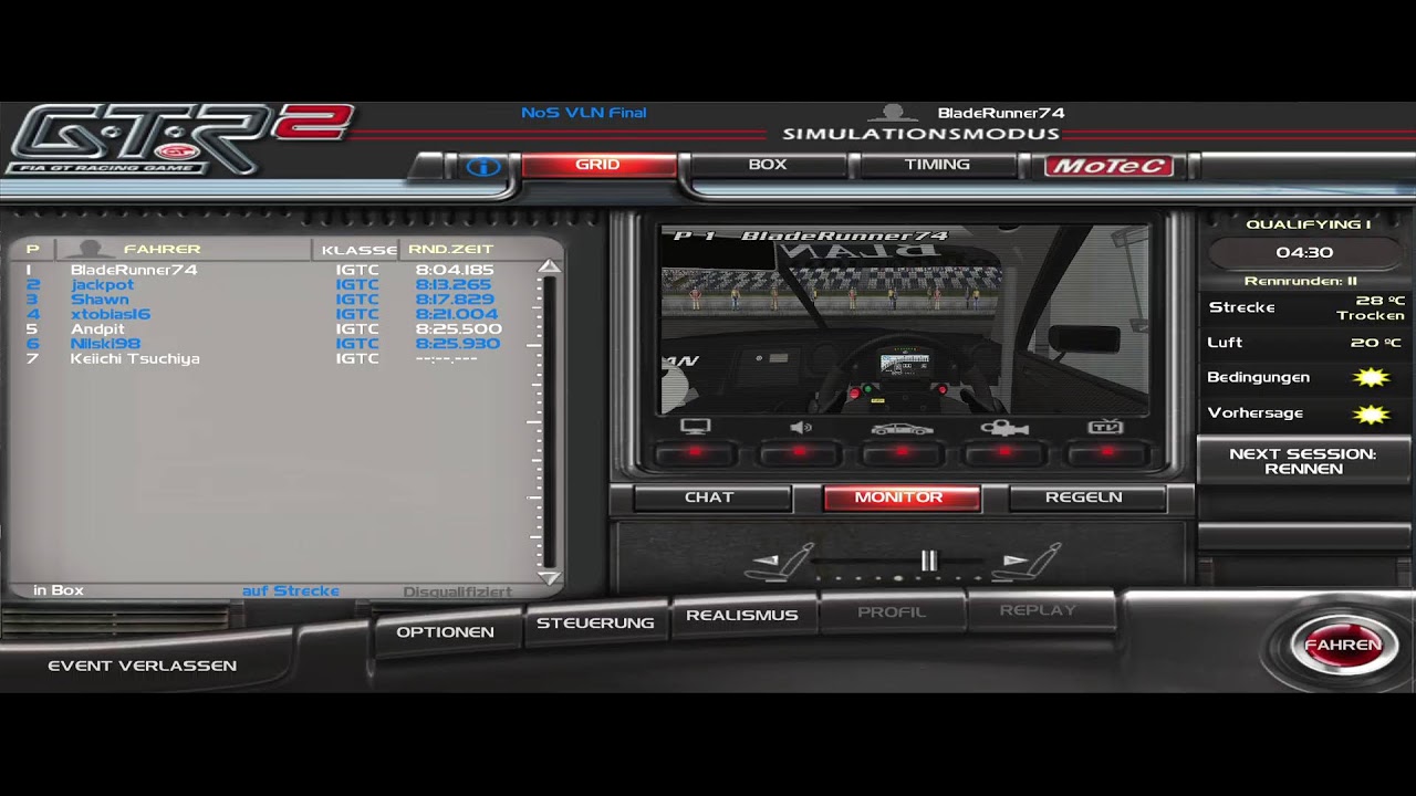 NOS VLN [Nissan GTR] @ NOS @ 21.00 Rennen - YouTube