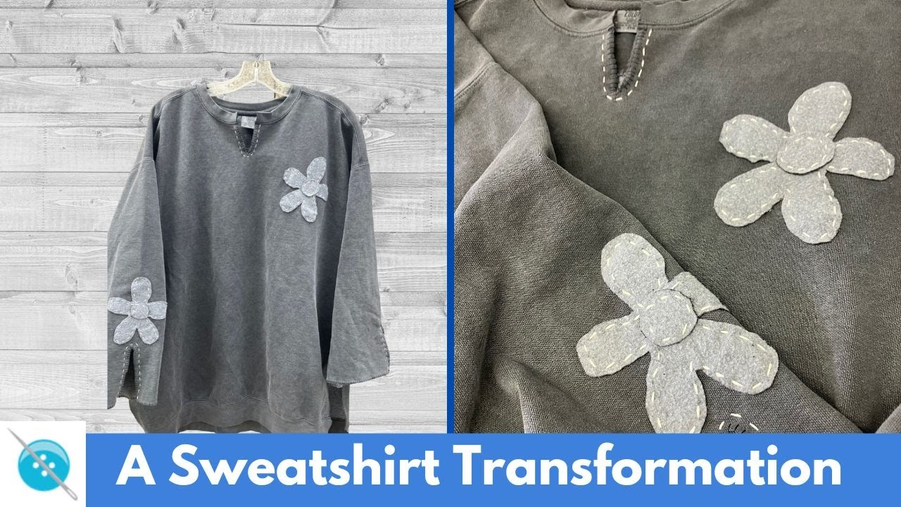 Easy Sweatshirt Transformation - YouTube
