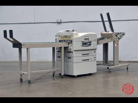 Ricoh PSI LM3655 Digital Envelope Press w/ Feeder and Delivery Conveyor ...