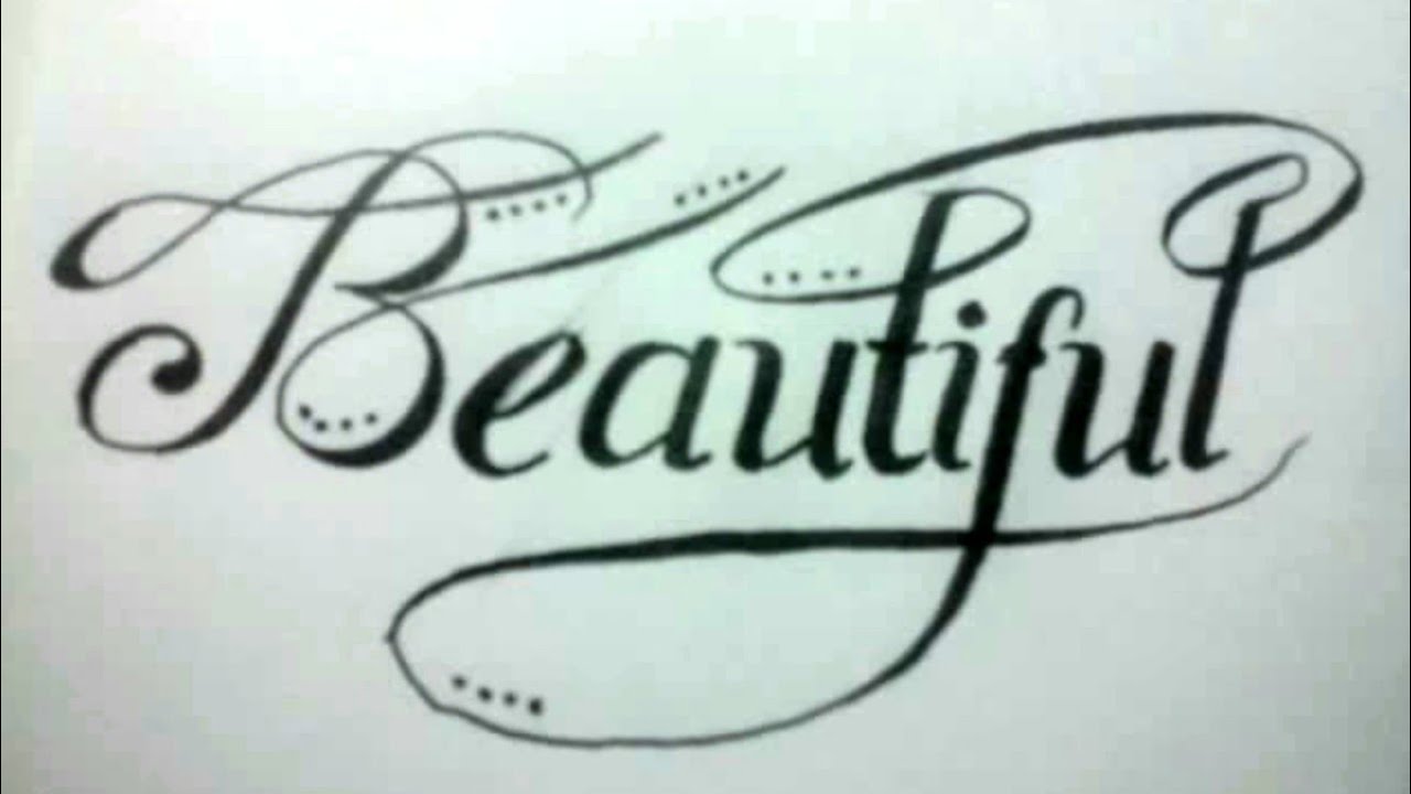 How to write the word beautiful - YouTube