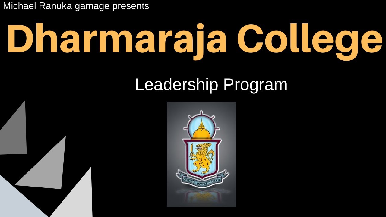 Future Leaders for Dharmaraja College - YouTube
