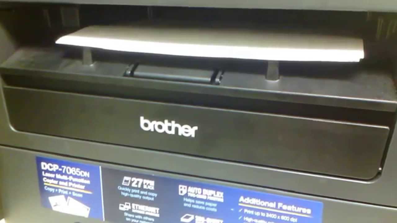 Brother DCP-7065DN Auto Duplex Demonstration - YouTube