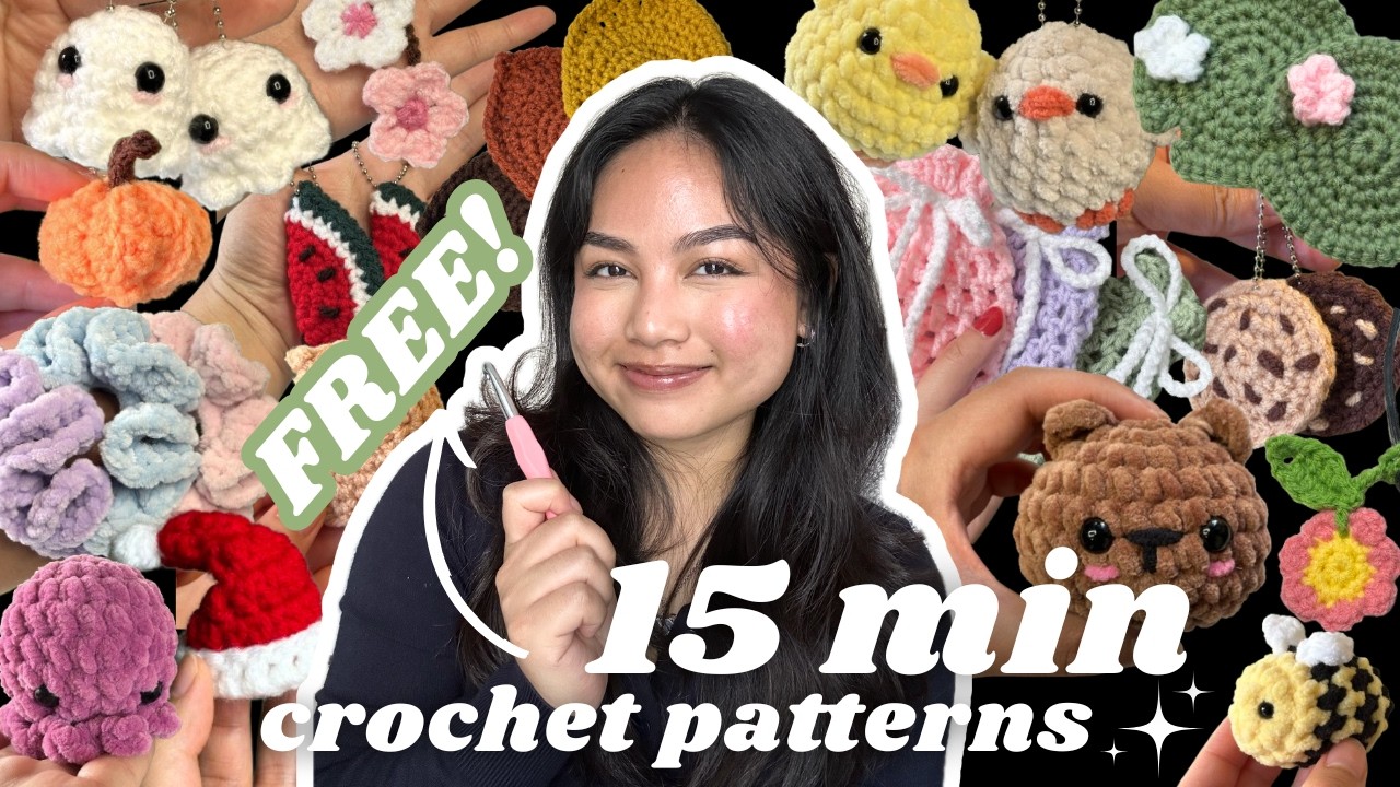 FREE 15-min Crochet Patterns for BEGINNERS - Quick Crochet Gift Ideas ...