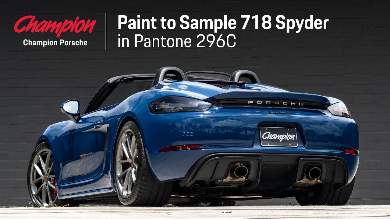 Paint to Sample 718 Spyder in Pantone 296C - YouTube