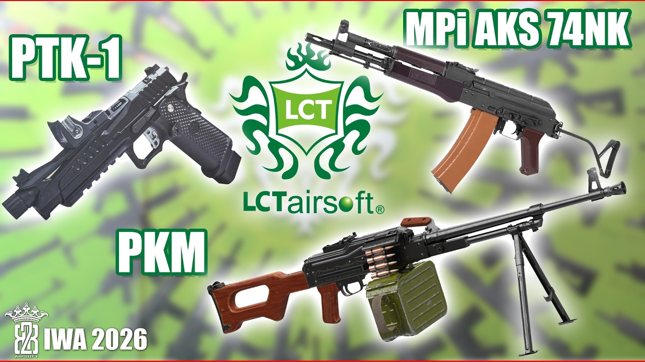 LCT PTK-1 Pistole, PKM MG & DDR NVA MPi AKS 74NK Airsoft IWA 2026 - YouTube